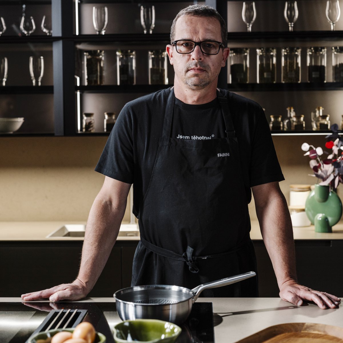 Pokročilá sada FABINI & Těhotnej kuchař, 5 dílů - Nerezové beznýtové n ...